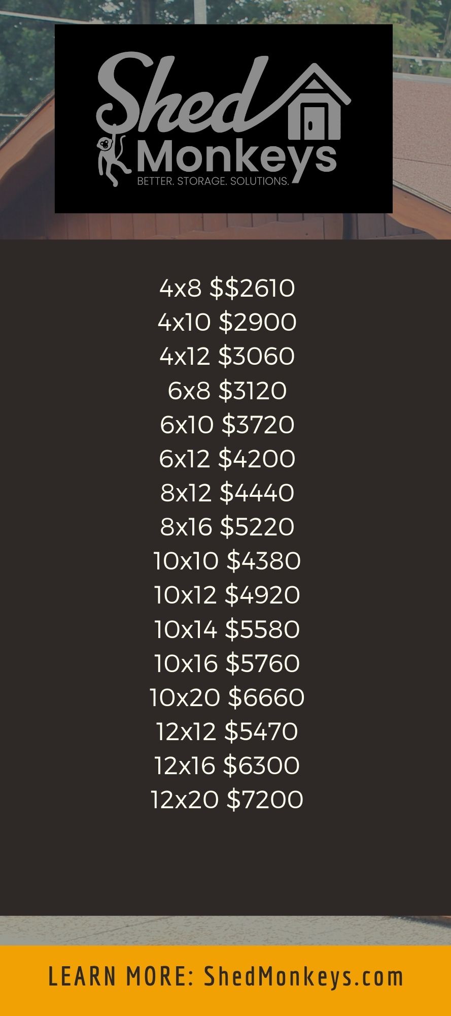 Pricing - Shed Monkeys