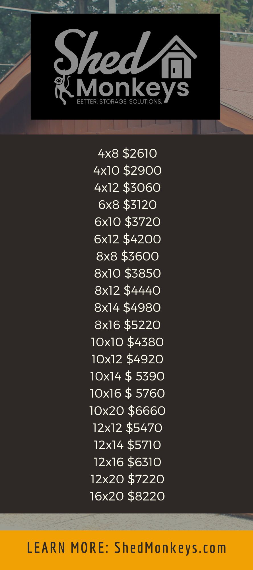 Pricing - Shed Monkeys